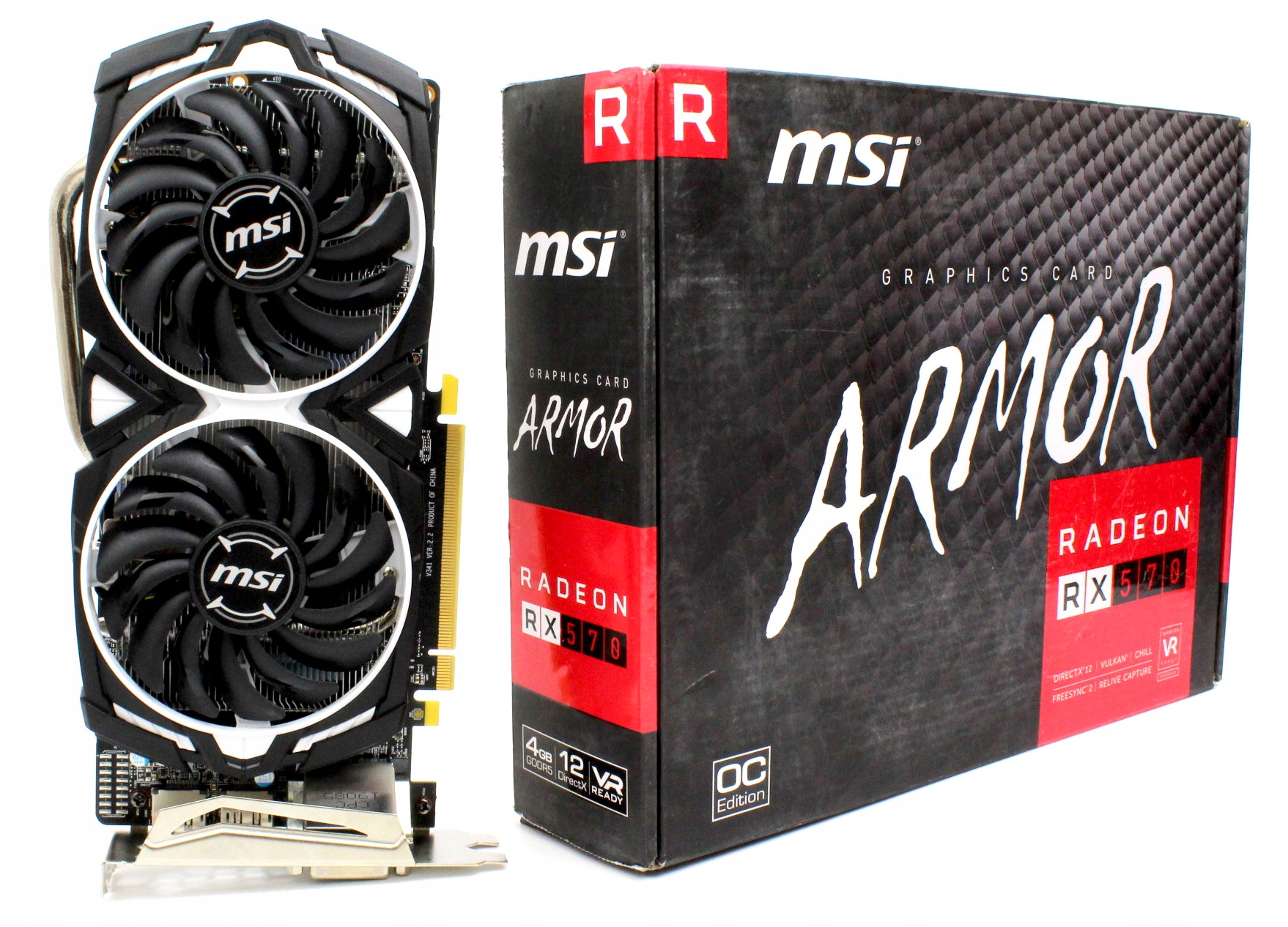 Grafická karta MSI Radeon RX 570 Armor OC 4 GB POŠKOZENÁ za 351 Kč ...