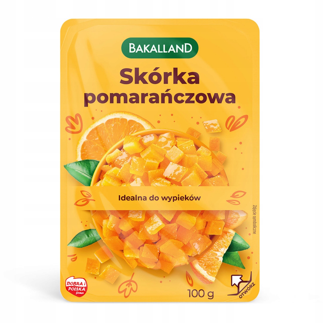 BAKALLAND SKÓRKA POMARAŃCZOWA KANDYZOWANA 100G (5900749007795) • Cena, Opinie • Suszone owoce ...