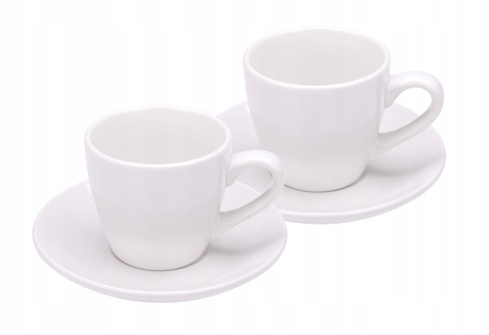 Komplet dwóch filiżanek ESPRESSO z podstawkami 90ml RAVI - Galicja | Sklep EMPIK.COM