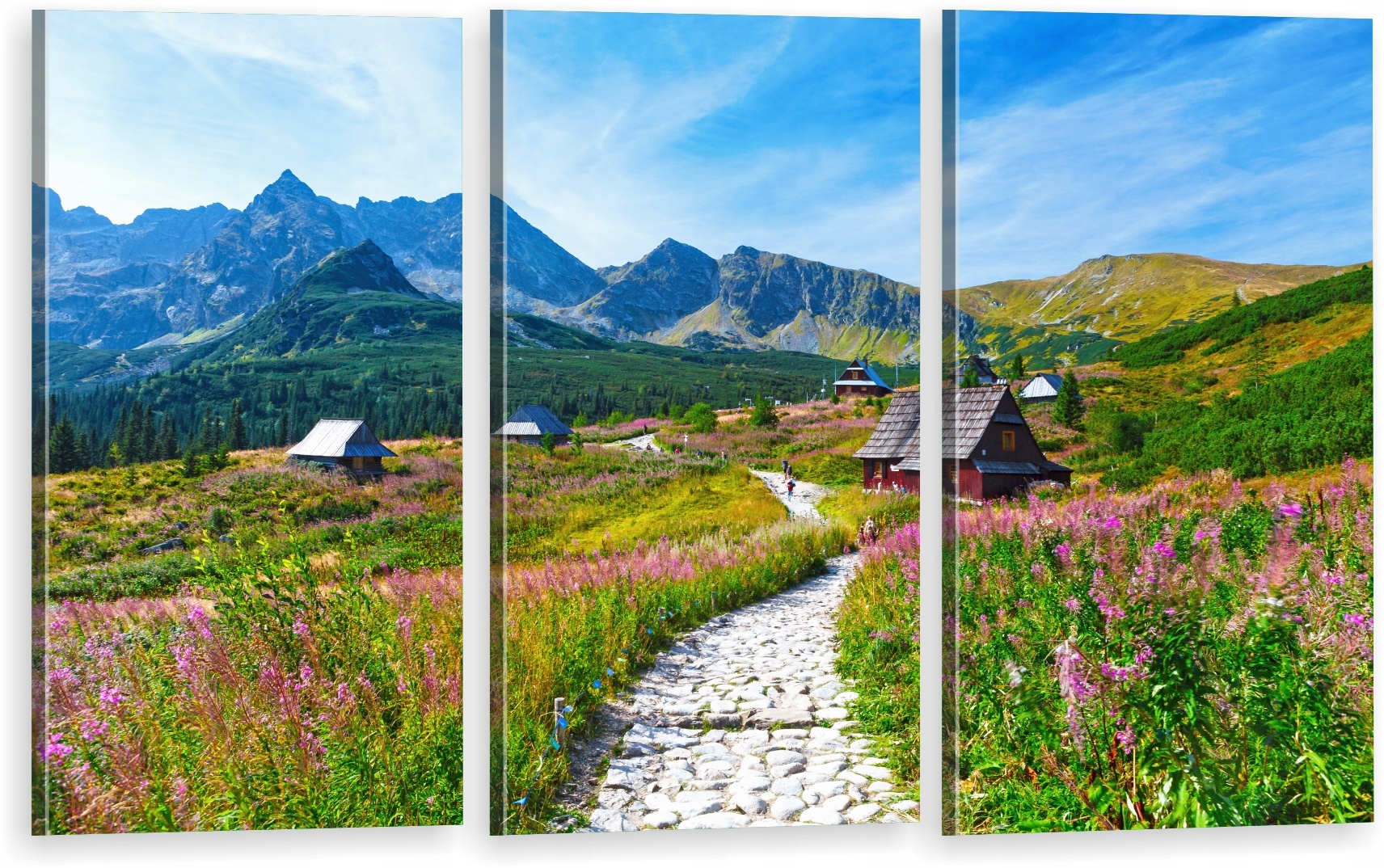 TRYPTYKI TRYPTYK OBRAZ GÓRY TATRY ŚCIEŻKA CHATY • Cena, Opinie • Obrazy ...