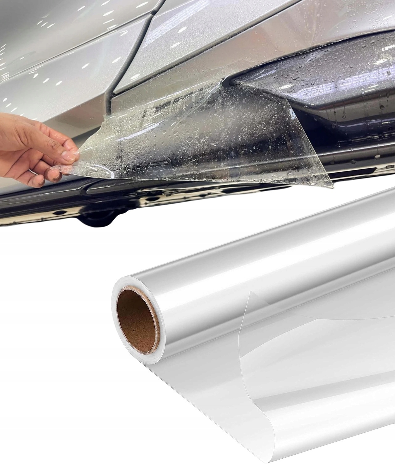 FOLIA BEZBARWNA PRZEZROCZYSTA SAMOPRZYLEPNA 15m *152cm OCHRONNA PPF NA AUTO 5904067490727 za 399 ...
