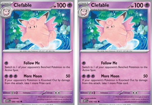 MEW: Pokemon Clefable kártya (MEW 036) 36/165 za 170.00HUF-ért - Allegro