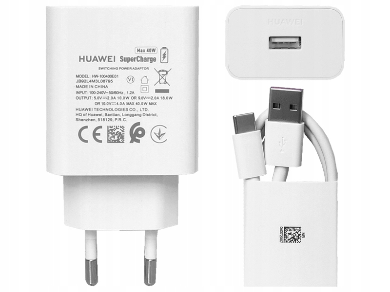 Rýchla Nabíjačka HUAWEI 40W P20 P30 P40 MATE USB-A SUPERCHARGE - Allegro