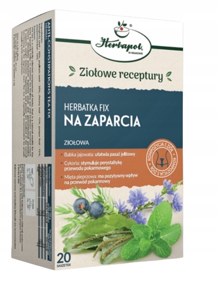 Herbatka fix Na Zaparcia Herbapol Kraków 20x2 g (5903850018797) • Cena, Opinie • Zioła ...