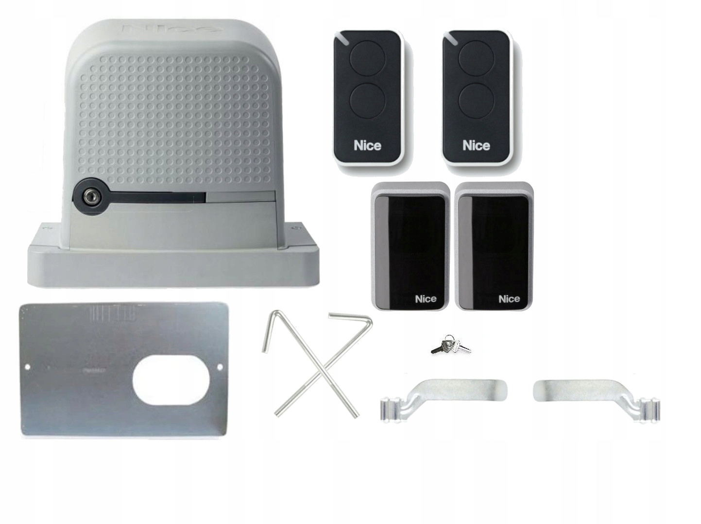 Napęd do Bramy Przesuwnej Zestaw Piloty Listwa NICE ROBO 600 za Rox 600 ...