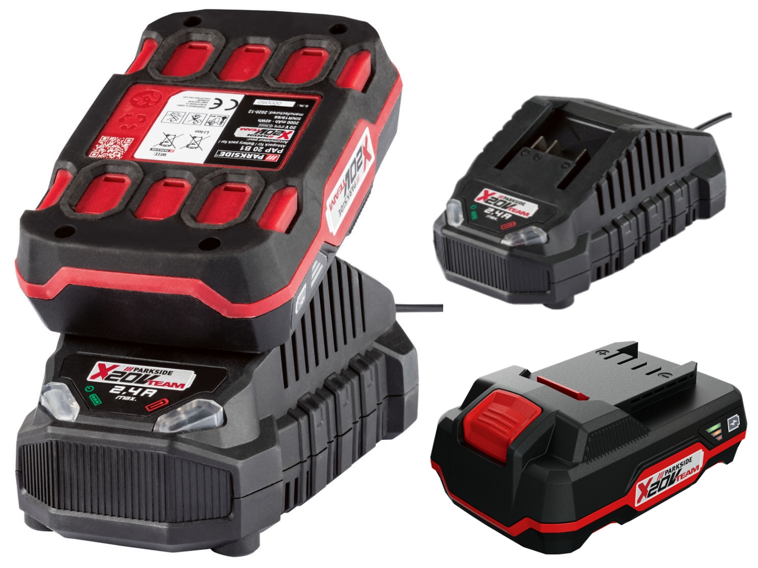 PARKSIDE Sada nabíječky akumulátor 2 Ah X 20V TEAM kompatibilní série ...