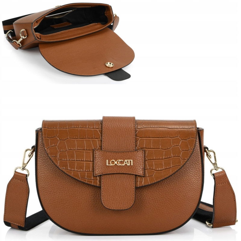 Listonoszki na szerokim pasku torebka mała włoska • Cena, Opinie ...