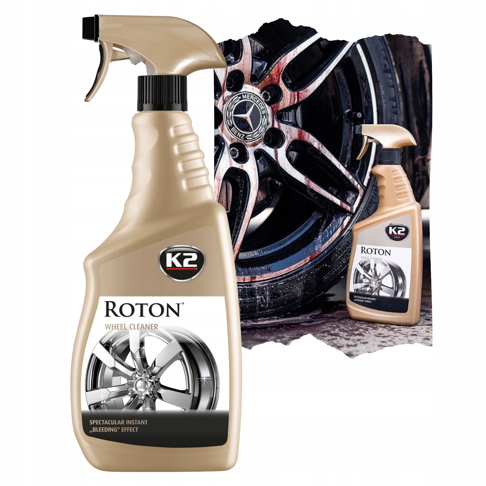 PŁYN K2 ROTON 700ML CZYŚCI MYJE FELGI EFEKT KRAWIENIA G167 za 14,10 zł ...