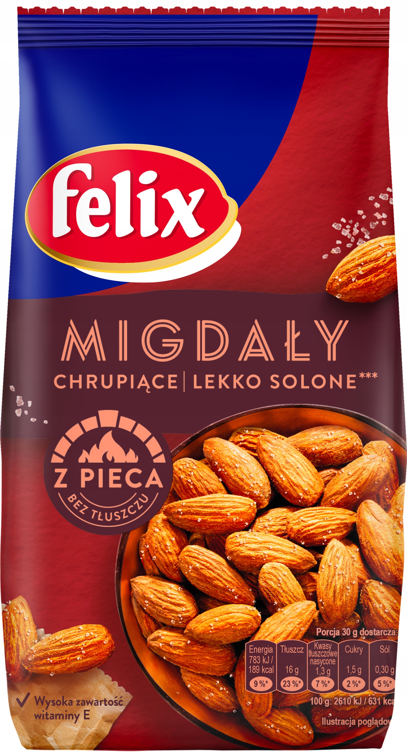 Data, FELIX MIGDAŁY LEKKO SOLONE Z PIECA BEZ TŁUSZCZU 220G, 01-2026R. (5900571103962) • Cena ...