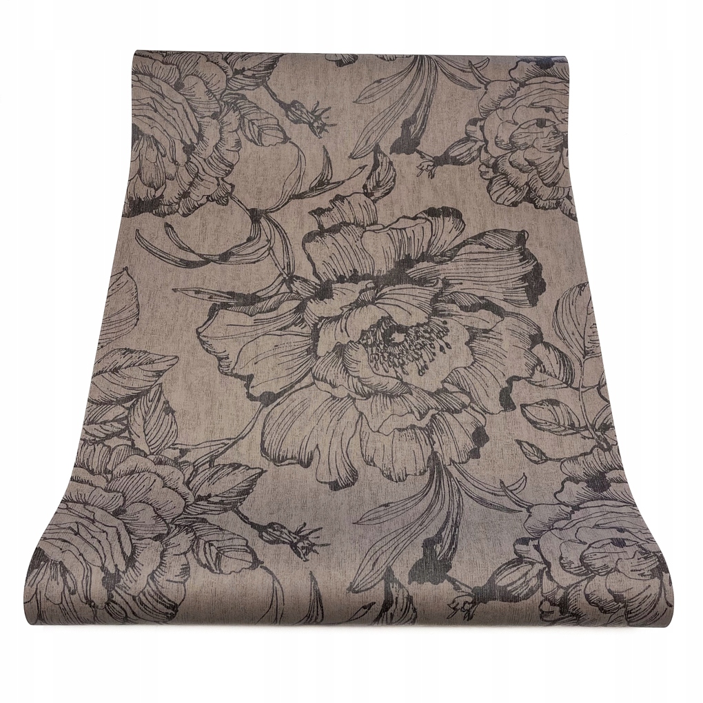 TAPETA WINYL DUŻE GRAFICZNE KWIATY ORNAMENT FLORYSTYCZNY EKSKLUZYWNA ...