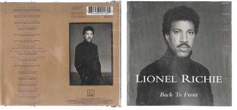 Płyta CD Lionel Richie - Back To Front 1992 I Wydanie ...