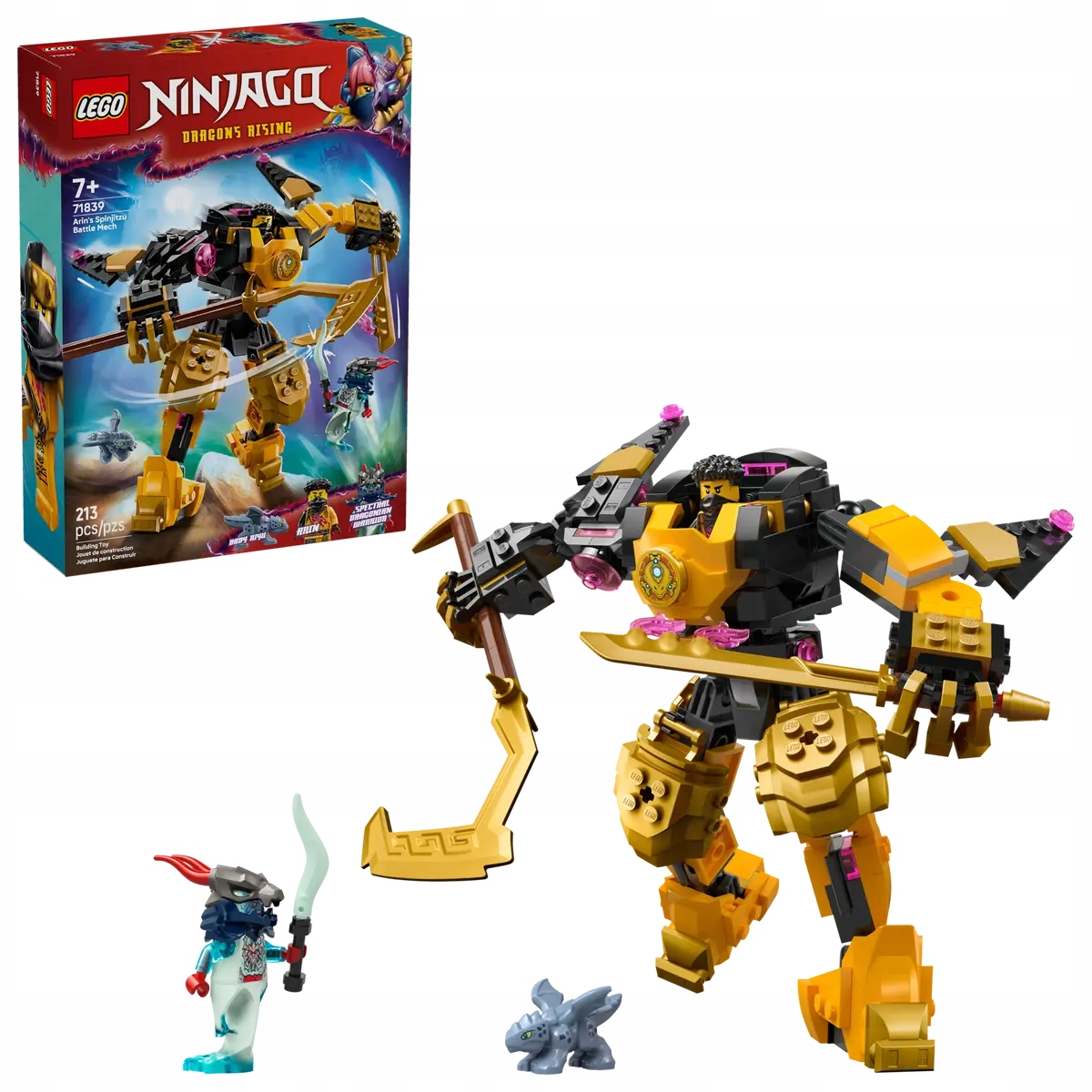 LEGO NINJAGO 71839 Mech bojowy Spinjitzu Arina zestaw klocków robot ...