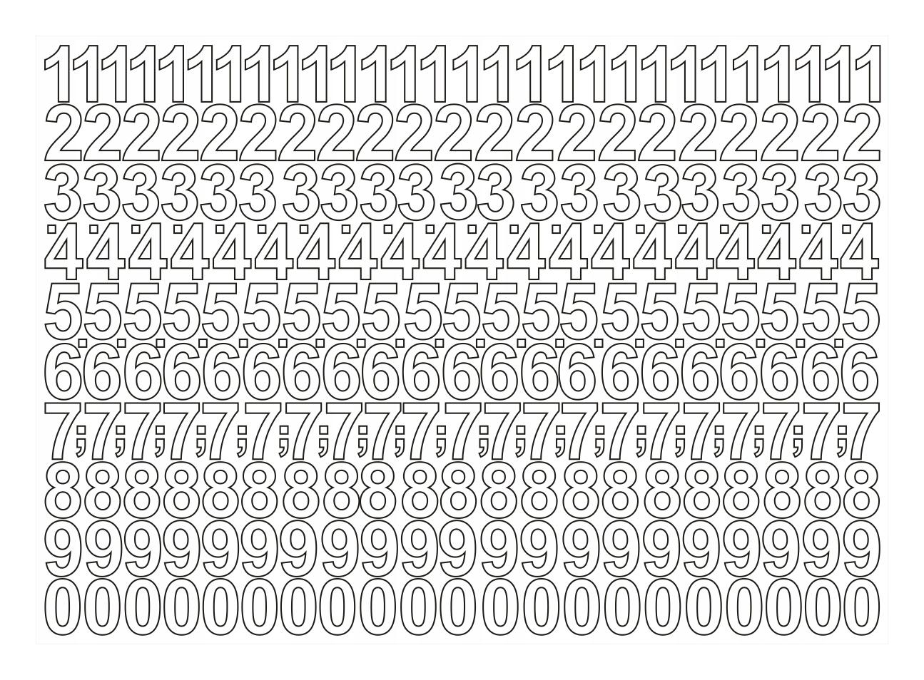 Arkusz Naklejki Cyfry - Niska cena na Allegro