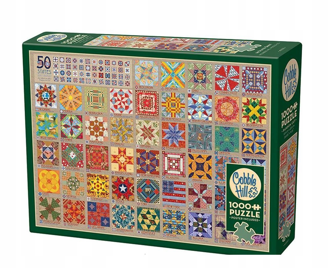 Puzzle 1000 dílků Padesát států Ameriky Cobble Hill, (625012400503 ...