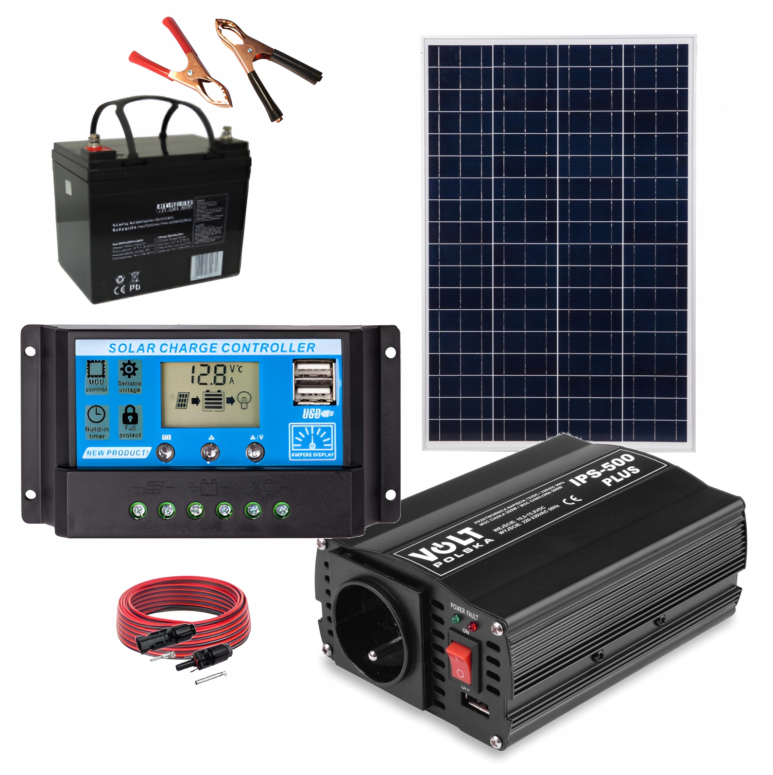 Panel Fotowoltaiczny Polikrystaliczny z diodą bocznikującą Volt 110W ...