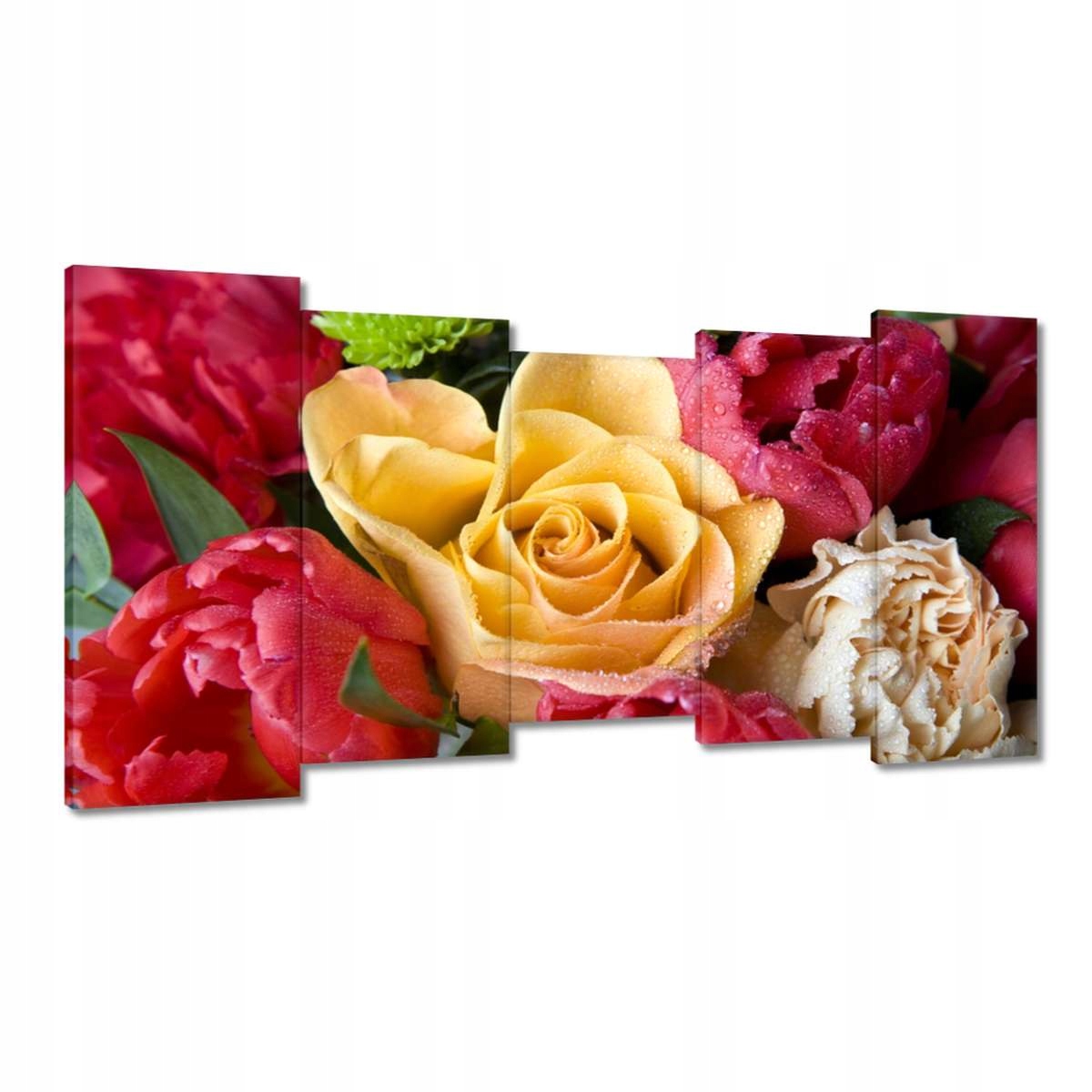 Obrázky 150x80 Kytice tulipánů s růží za 908 Kč - Allegro