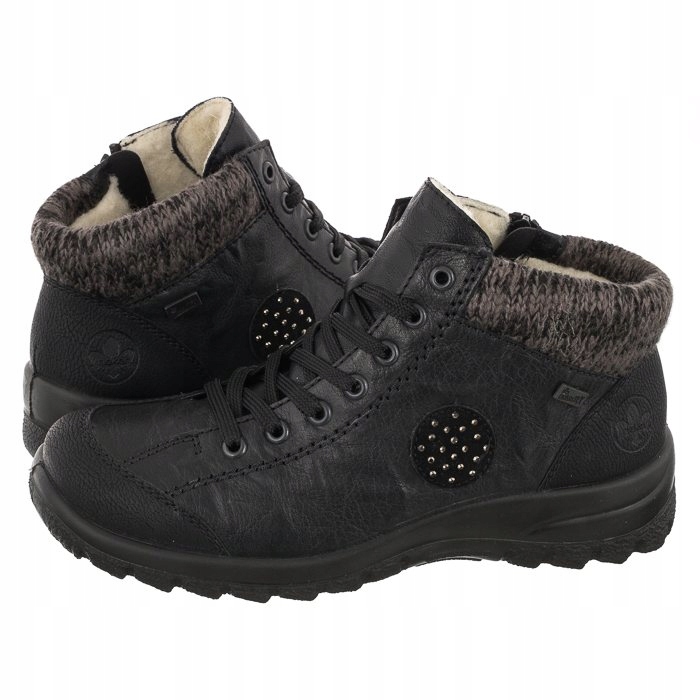Rieker L7110-01 36 czarne buty botki trzewiki TEX (4020931139255 ...