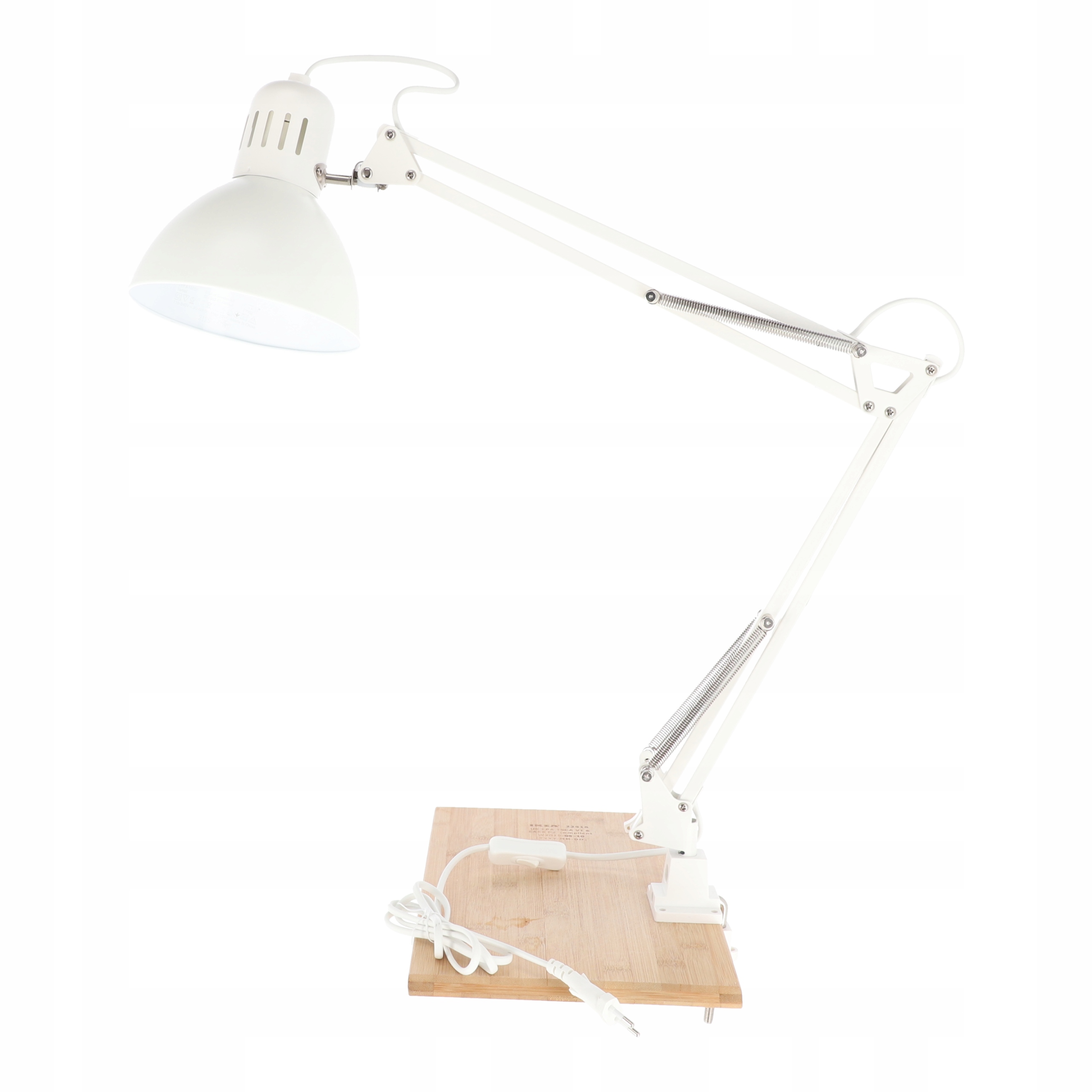 Lampa biurkowa na biurko stół blat 6cm regulowana Biała E27 IKEA ...