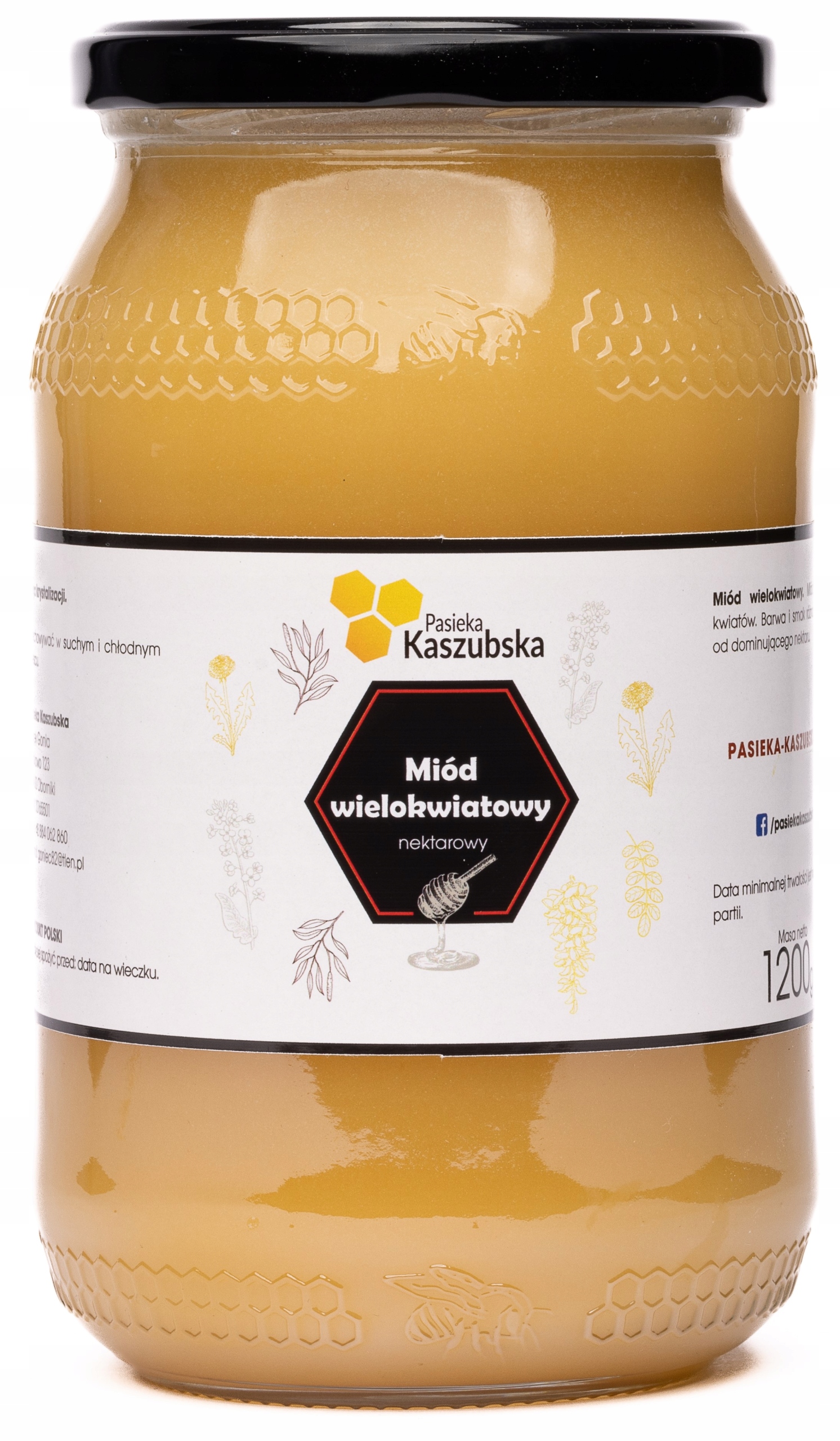 Miód wielokwiatowy naturalny świeży z Kaszub 1,2 kg - 2025 • Cena ...