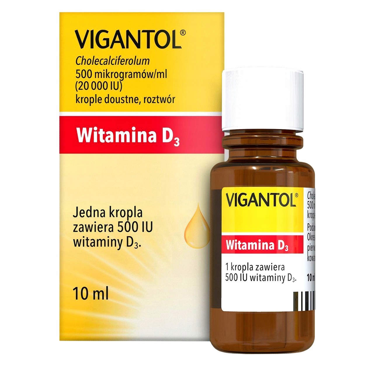 Vigantol Lek witamina D 20000 IU krople 10 ml (5909990178513) • Cena ...
