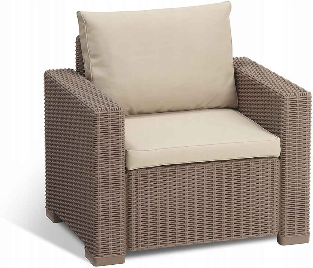 FOTEL Fotele OGRODOWY ALLIBERT CALIFORNIA Brąz 13500148633 - Allegro.pl