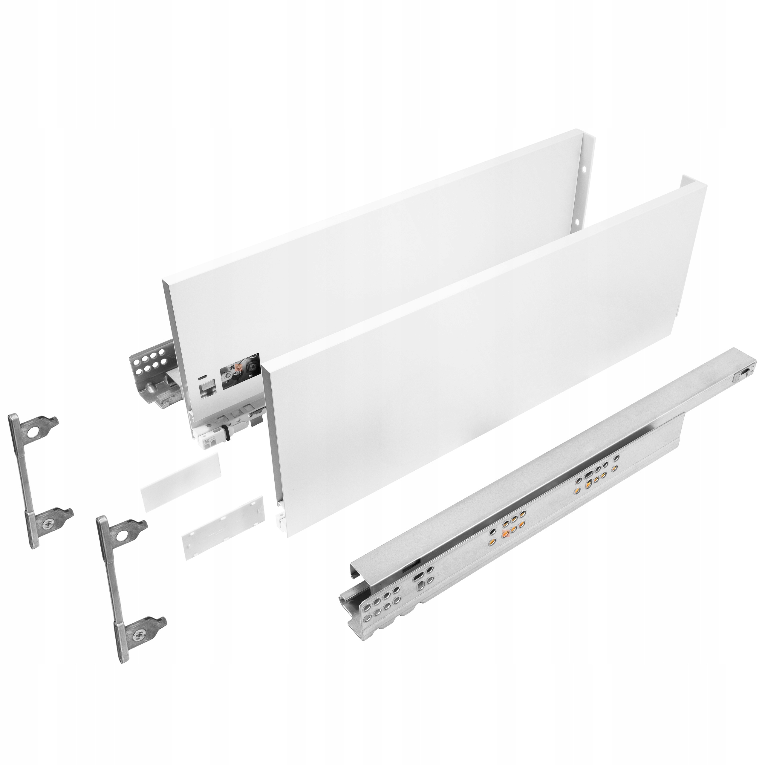 Szuflada VERTEX EMUCA biała wysoka L-350mm cichy domyk pełny wysuw 40kg ...