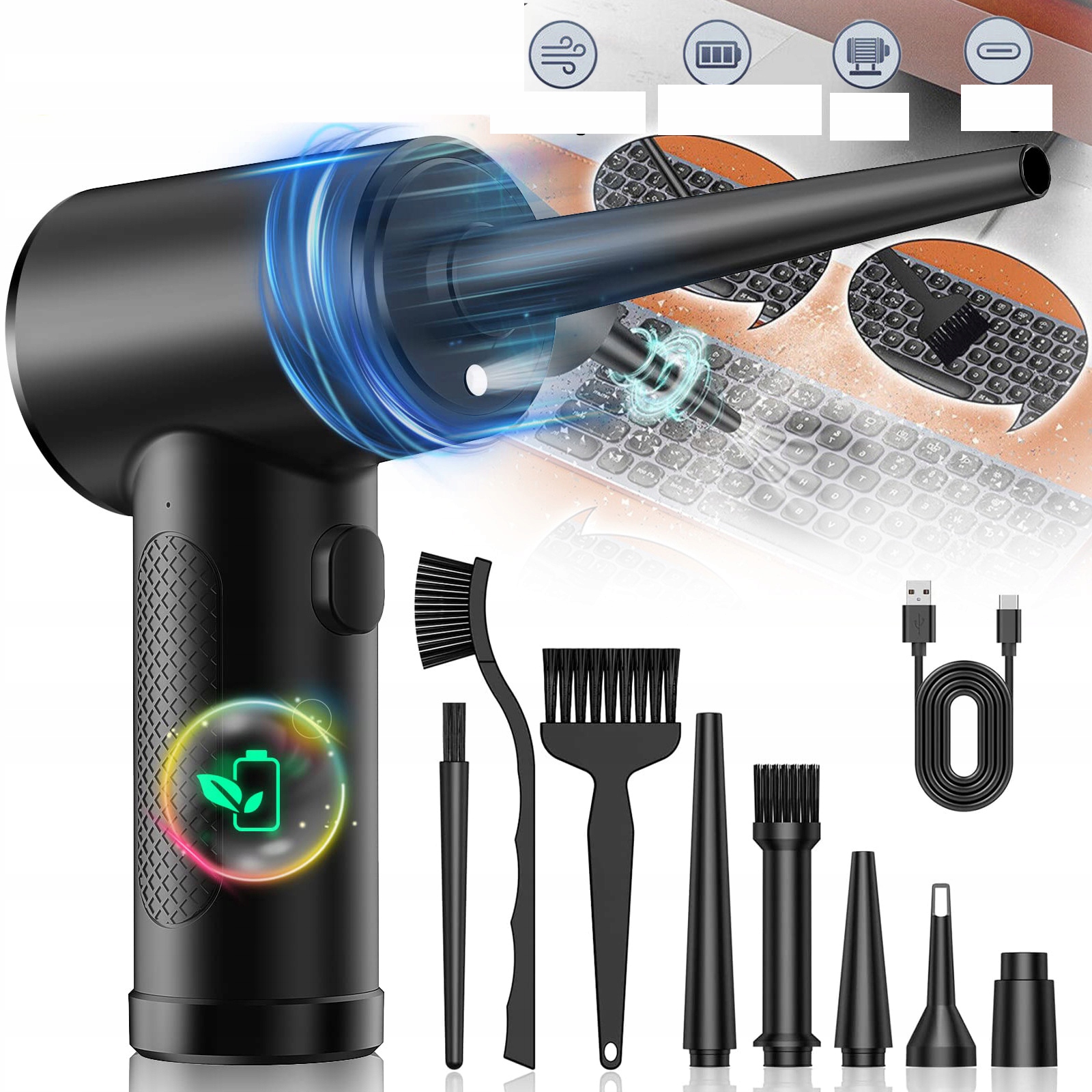 51000RPM Elektrický fúkač stlačeného vzduchu Kompresor Air Duster za 20 ...