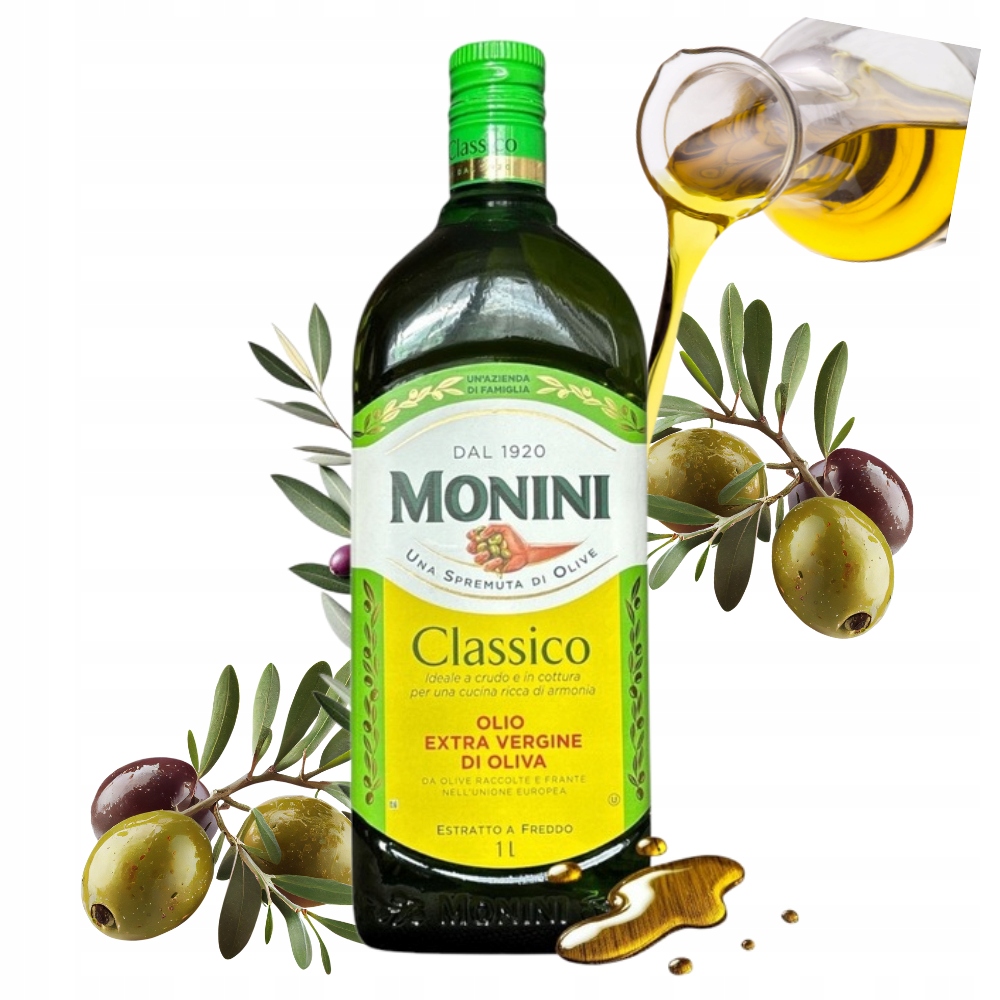 Olivový olej CLASSICO extra virgin Monini 1 L, (80053835) • Ceny, Recenze - Allegro