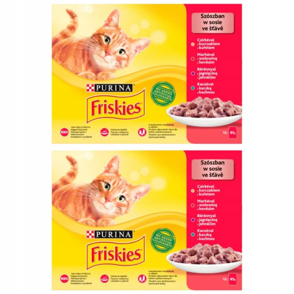 FRISKIES MP Mięso 24x85g (7613036977081) • Cena, Opinie • Mokra karma ...