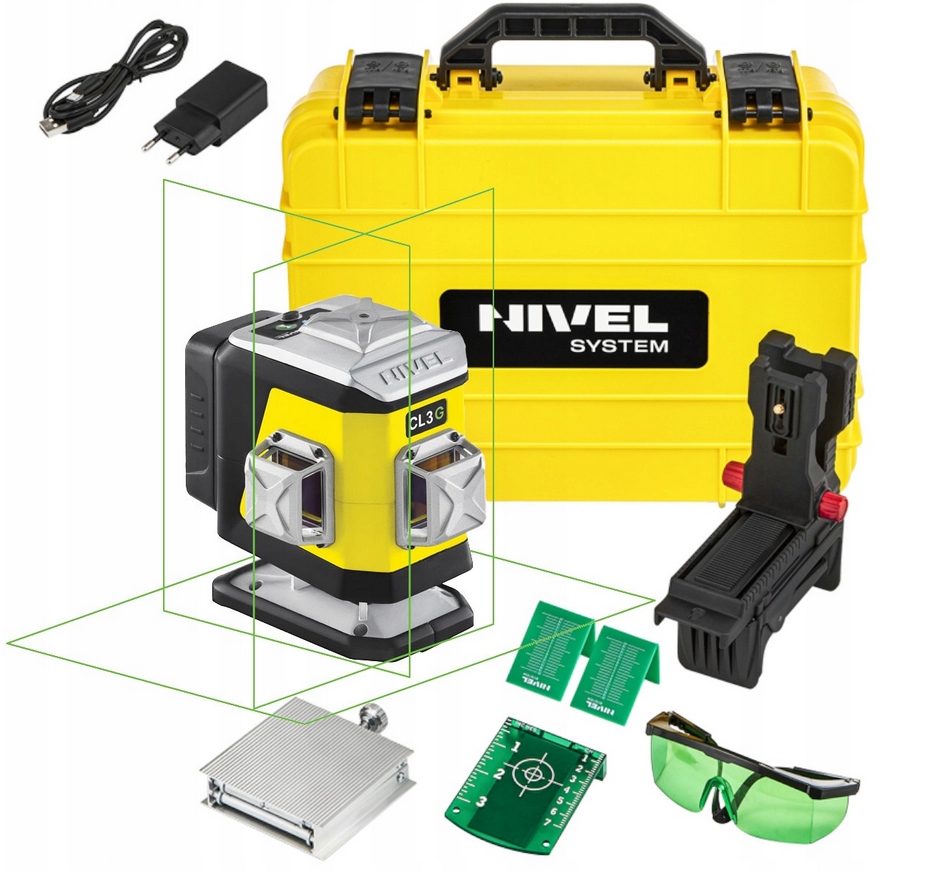 LASER KRZYŻOWY ZIELONY NIVEL SYSTEM CL3G ZESTAW (5908263351097) • Cena ...