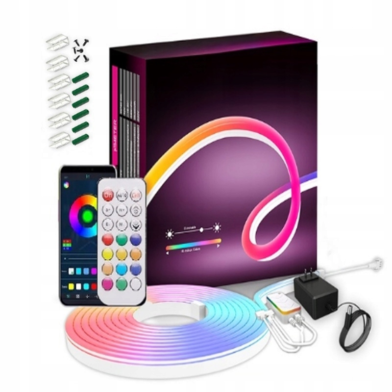 Ta?ma LED NEON 5m RGBIC Ledy PILOT Aplikacja TUYA WiFi Bluetooth 24V ... Ta?ma LED NEON 5m RGBIC Ledy PILOT Aplikacja TUYA WiFi Bluetooth 24V ...