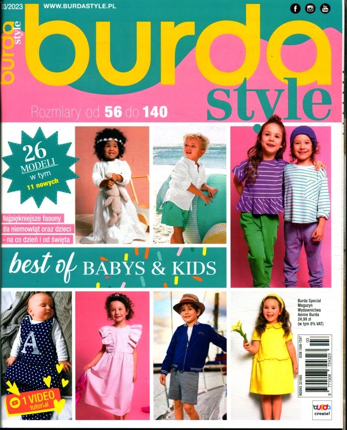Burda Style 3/2023 best of BABYS & KIDS + WYKROJE ( DZIECI I NIEMOWLAKI ) (14442628560 ...