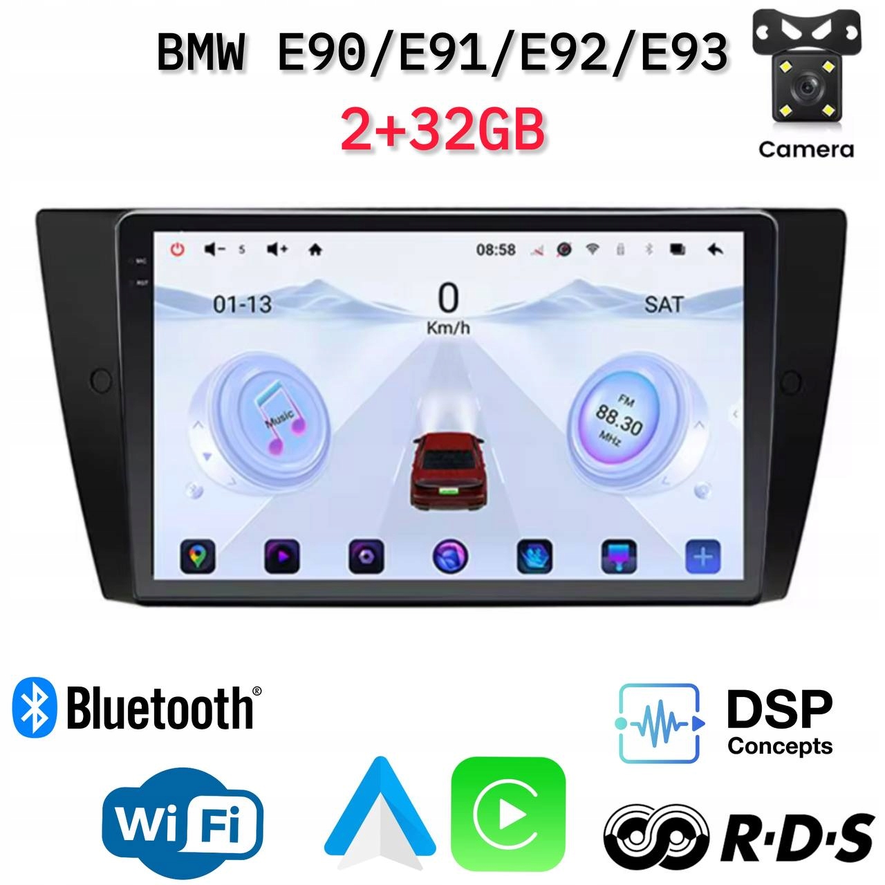 RADIO ANDROID NAWIGACJA BMW E90/E91/E92/E93 2+32 GB - Sklep, Opinie ...