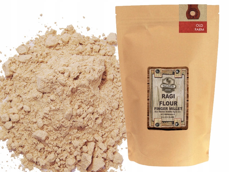 RAGI FLOUR 1 kg MĄKA Z PROSA PALCOWEGO FINGER MILL (5901289429320 ...