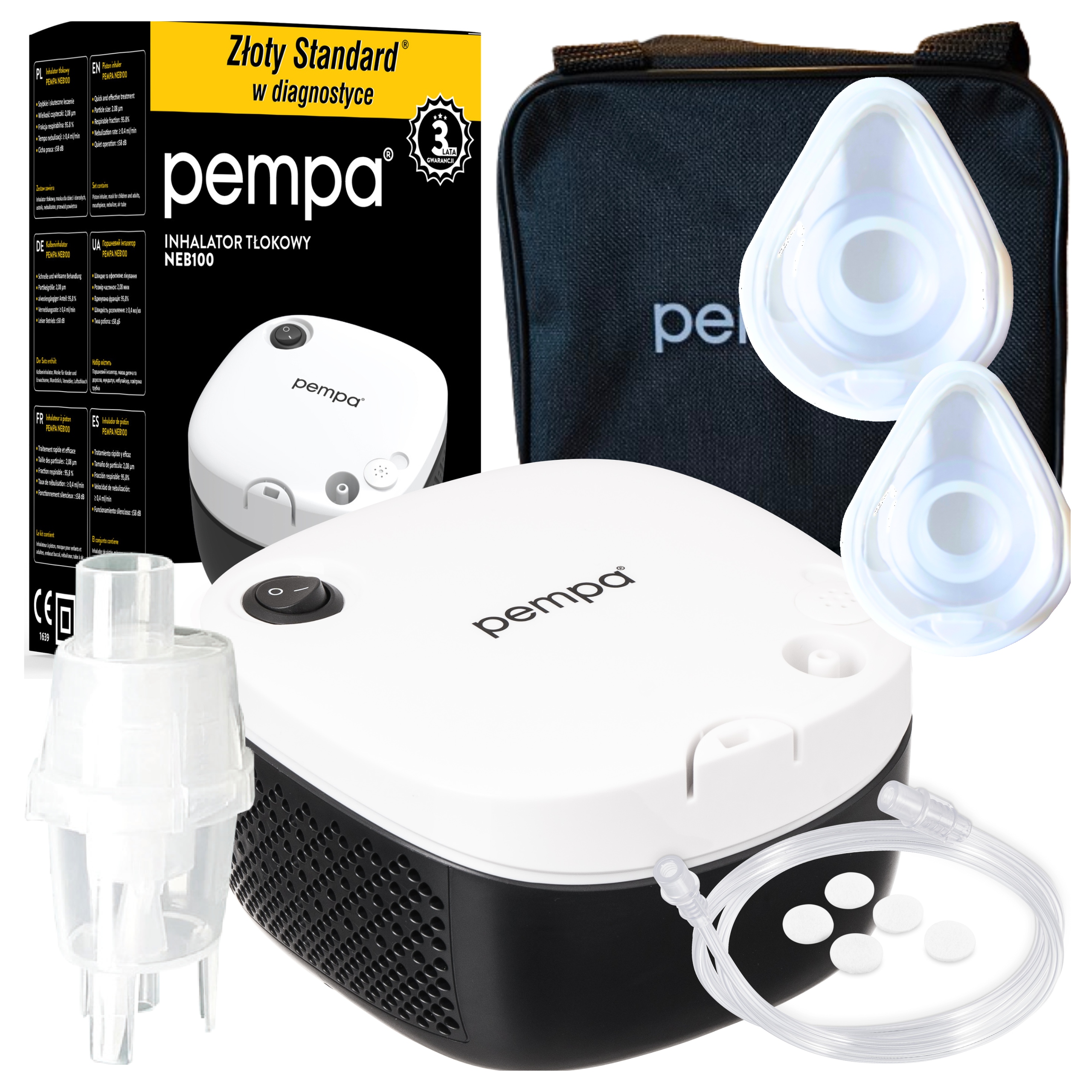 INHALATOR NEBULIZATOR DLA DZIECI I DOROSŁYCH TŁOKOWY NEB 100 PEMPA ...