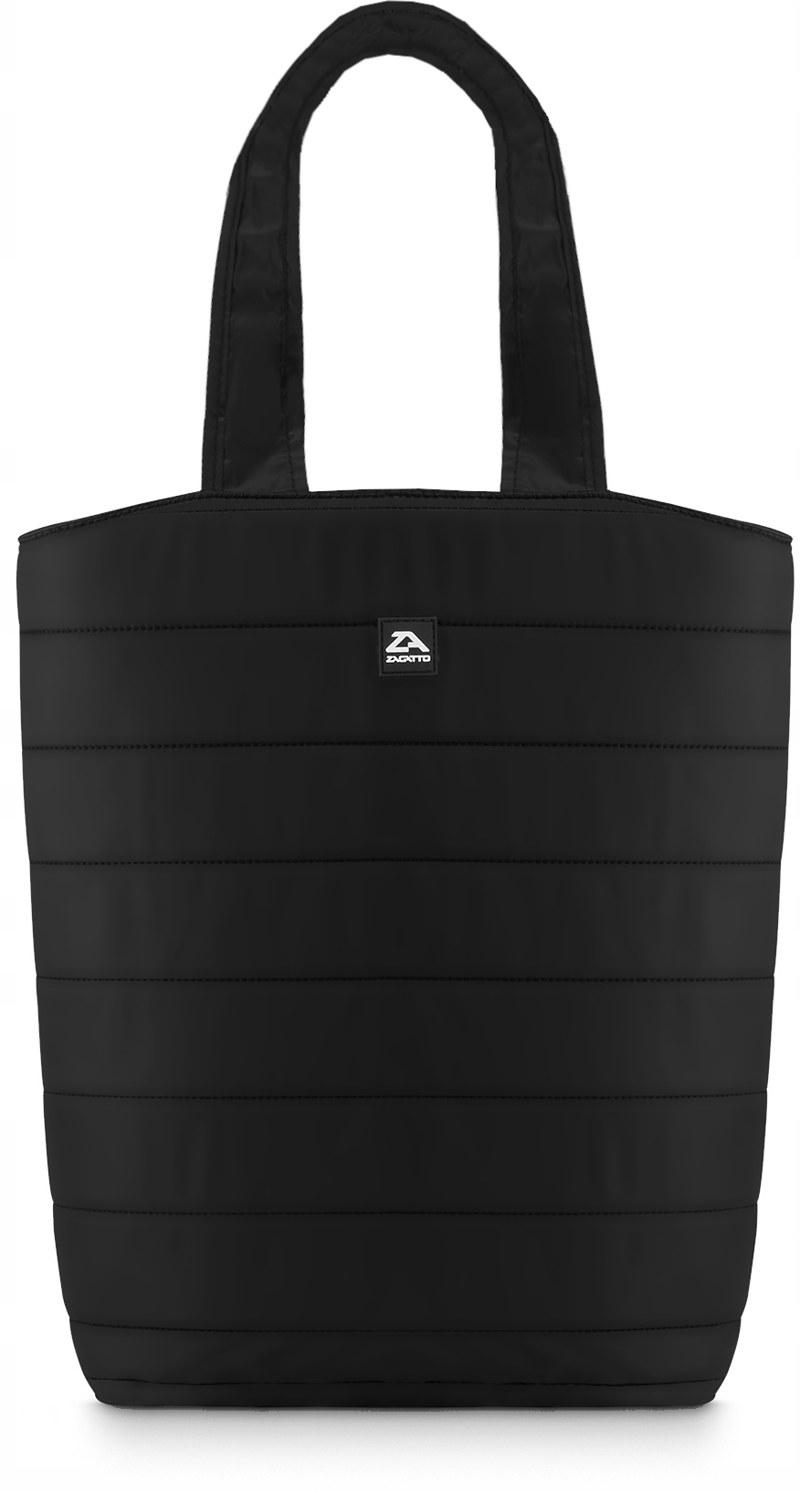 Torebka damska shopper czarna na ramie torba pikowana pojemna lekka ...