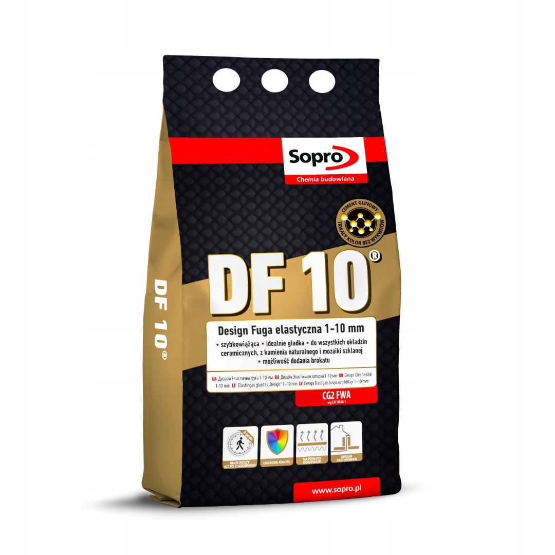 Fuga elastyczna Sopro czarny 66 Antracyt 5 kg • Cena, Opinie - Allegro