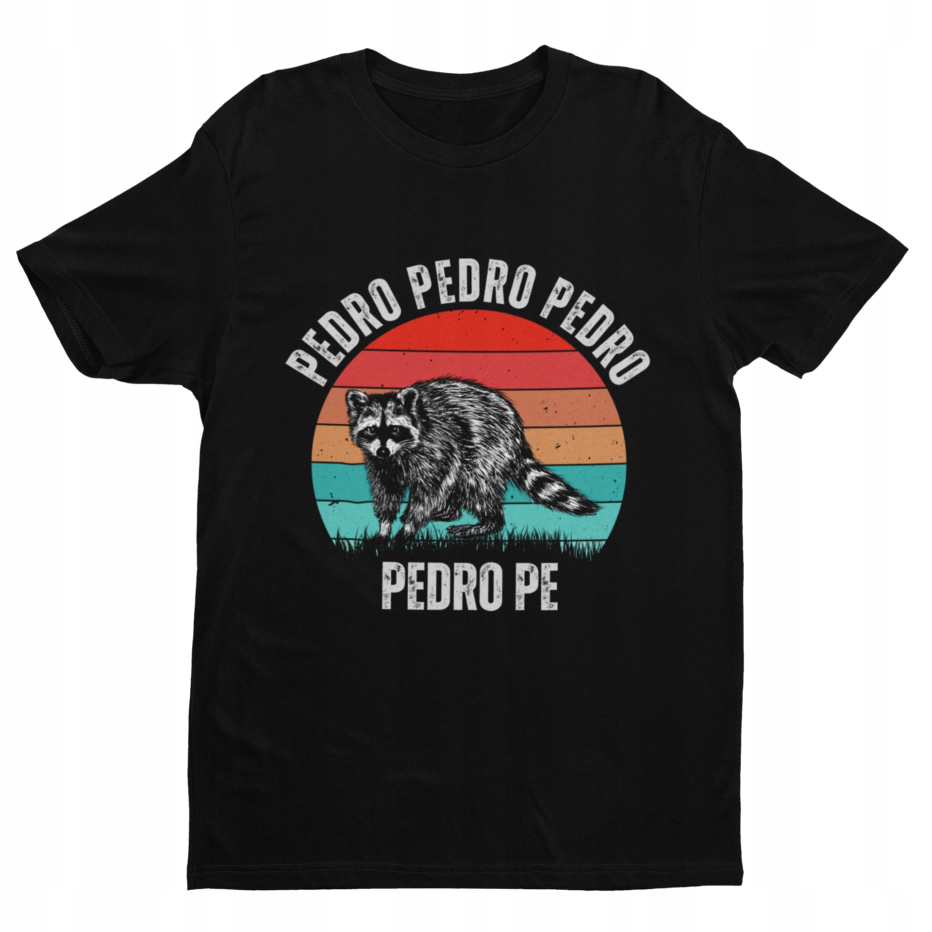 Férfi fekete póló PEDRO PEDRO PEDRO PE MOSÓMEDVÉVEL, MOSÓMEDVÉS MEME ...