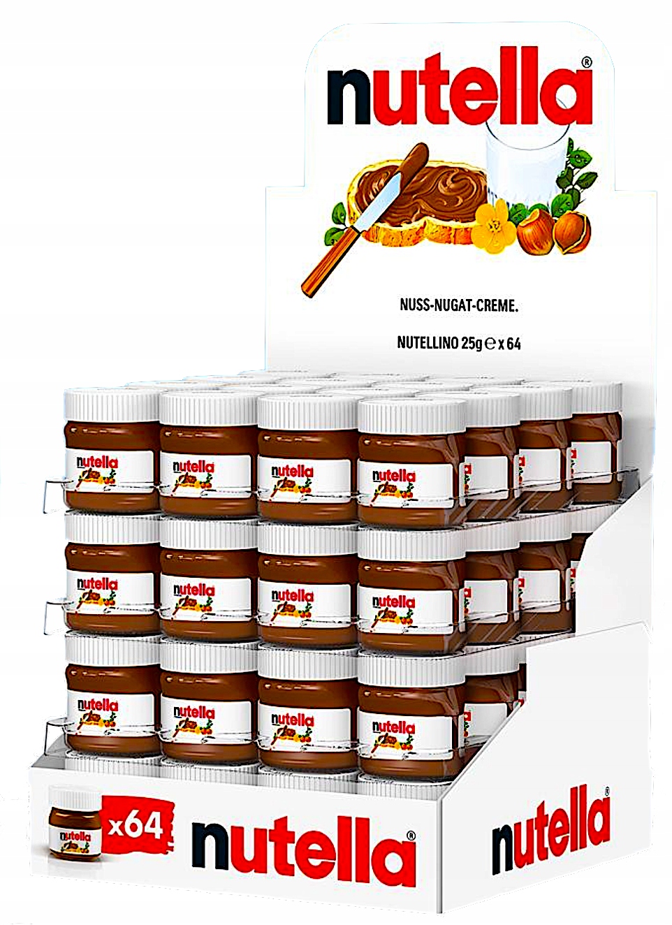 Krem Nutella mini 25g x 64 szt. oryginalna mini nutella Ferrero ...