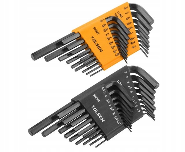 TOLSEN klucze imbusowe metryczne calowe 36szt. 6933528721284 za 45 ...