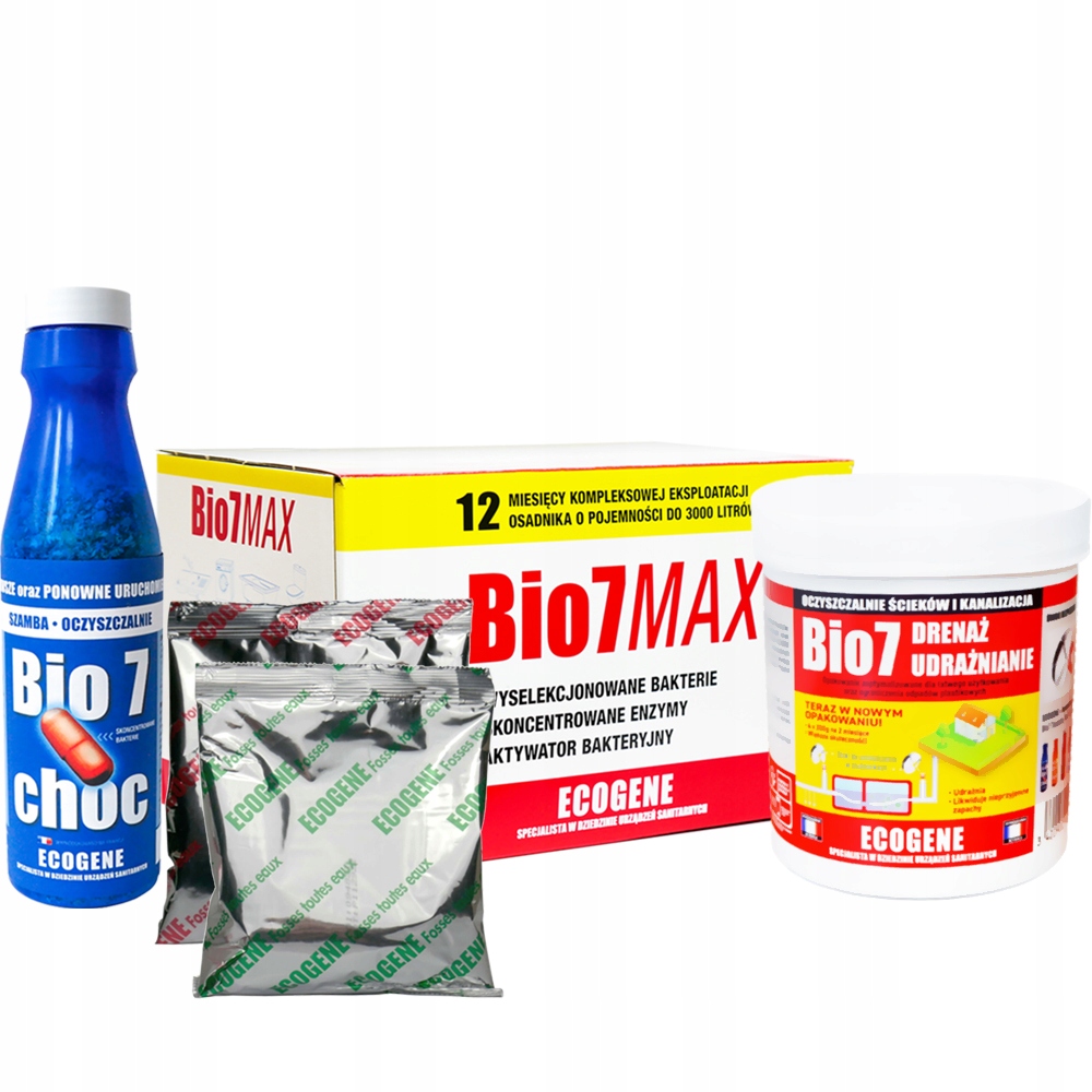 Bio7 Max 2kg + Bio7 CHOC + Bio7 Drenaż Komplet 6990043367 - Allegro.pl
