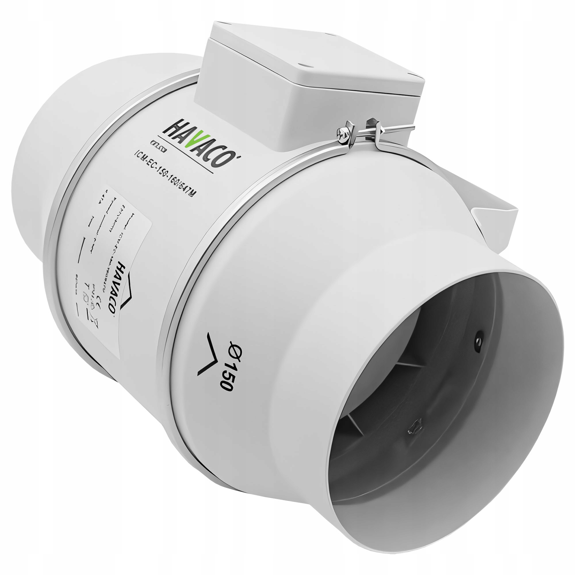 Energeticky úsporný kanálový ventilátor HAVACO ICM EC fi200 1250 m3/h ...