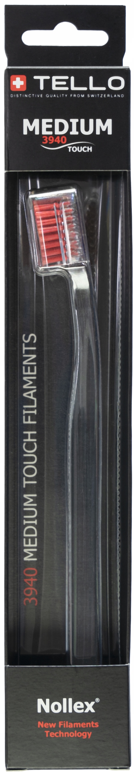 TELLO MEDIUM 3940 SZCZOTECZKA DO ZĘBÓW MIĘKKA BLACK EDITION • Opinie - Allegro