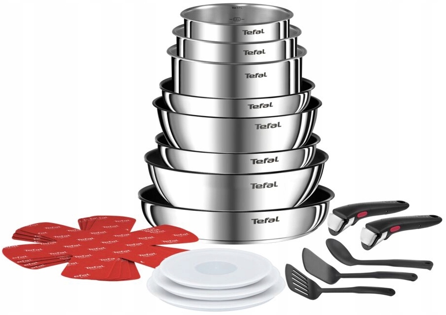 TEFAL INGENIO EMOTION ZESTAW GARNKI PATELNIE 20 częsci (3168430342293) • Cena, Opinie • Zestawy ...