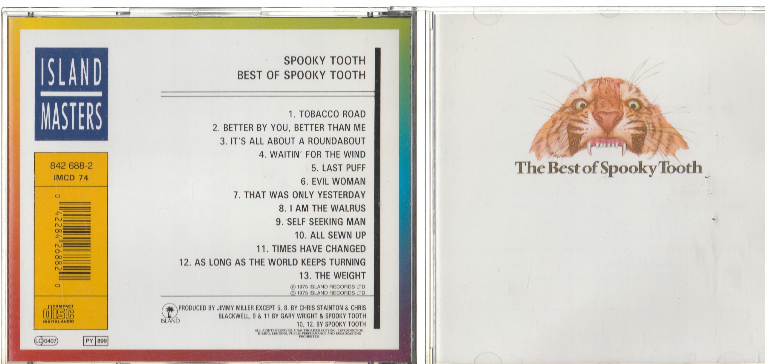Płyta CD Spooky Tooth - The Best Of 1975/1996 Greatest Hits ...