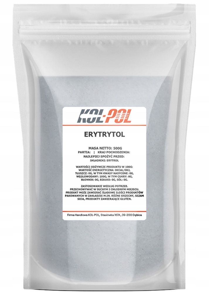 Erytrol 500g Erytrytol naturalny słodzik 0 kalorii | Kol-Pol ...
