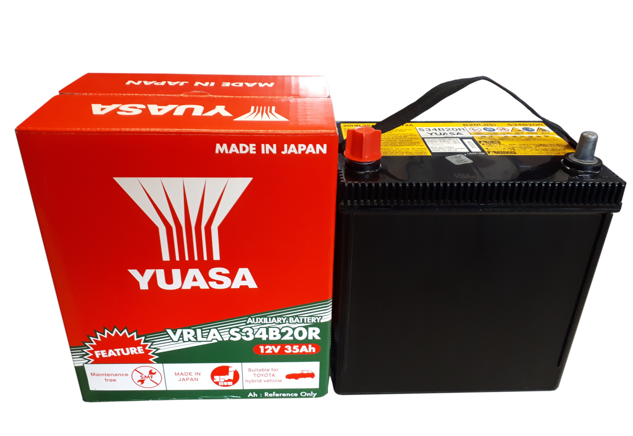 YUASA GS HJ-S34B20R AGM 12V 35Ah 272A TOYTA HYBRYDA YARIS HJ-S34B20R za ...