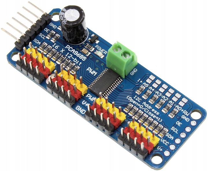 Moduł Sterownik 16 kanałów Servo PWM PCA9685 i2c - Sklep, Opinie, Cena ... Moduł Sterownik 16 kanałów Servo PWM PCA9685 i2c - Sklep, Opinie, Cena ...