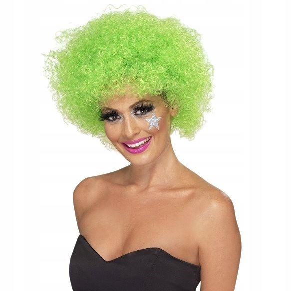 PERUKA Limetkové AFRO KALUN KLAUNINKA PAJAC za 8.71EUR - Allegro
