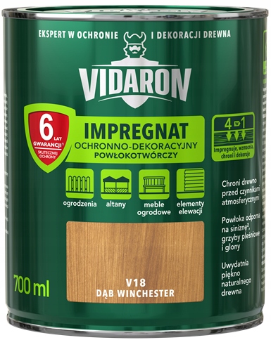 VIDARON IMPREGNAT OCHRONNY 4w1 DĄB WINCHESTER 2,5L (5903973221845 ...